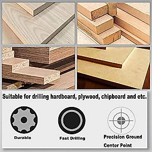 Auniwaig Brad Point Drill Bits 20mm x 70mm Forward Turning HSS Soft Drill for Wood Grooved Step Drill Spiral Twist Wood Drill Bits for Woodworking Drilling Tool 1PCS