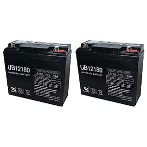 UB12180 12V 18AH Internal Thread Battery for Bruno Typhoon C3 RWD - 2 Pack