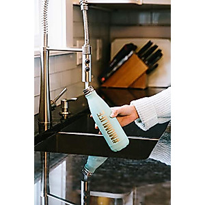 Pearhead #Momlife Stainless Steel Water Bottle, BPA Free Water Bottle Keepsake for New Mom’s and Expecting Moms, Travel Bottle, Teal, 17oz