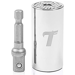 AlligaTools Universal Socket (7-19mm) | Multi-Function Wrench with Power Drill Adapter Set | Swivel Socket | Best Gift for Him, Men, DIY Handyman, Father/Dad, Husband, Boyfriend, Women