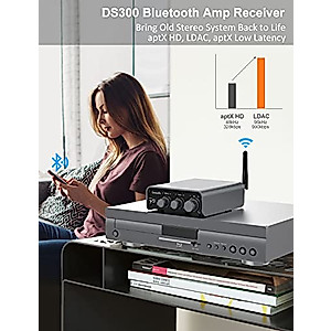 Lavaudio DS300 Bluetooth 5.1 Amplifier Receiver Home Stereo System Components - Mini Hi-Fi Class D Integrated Amp 2 Channel 100W×2 for Home Theater Audio