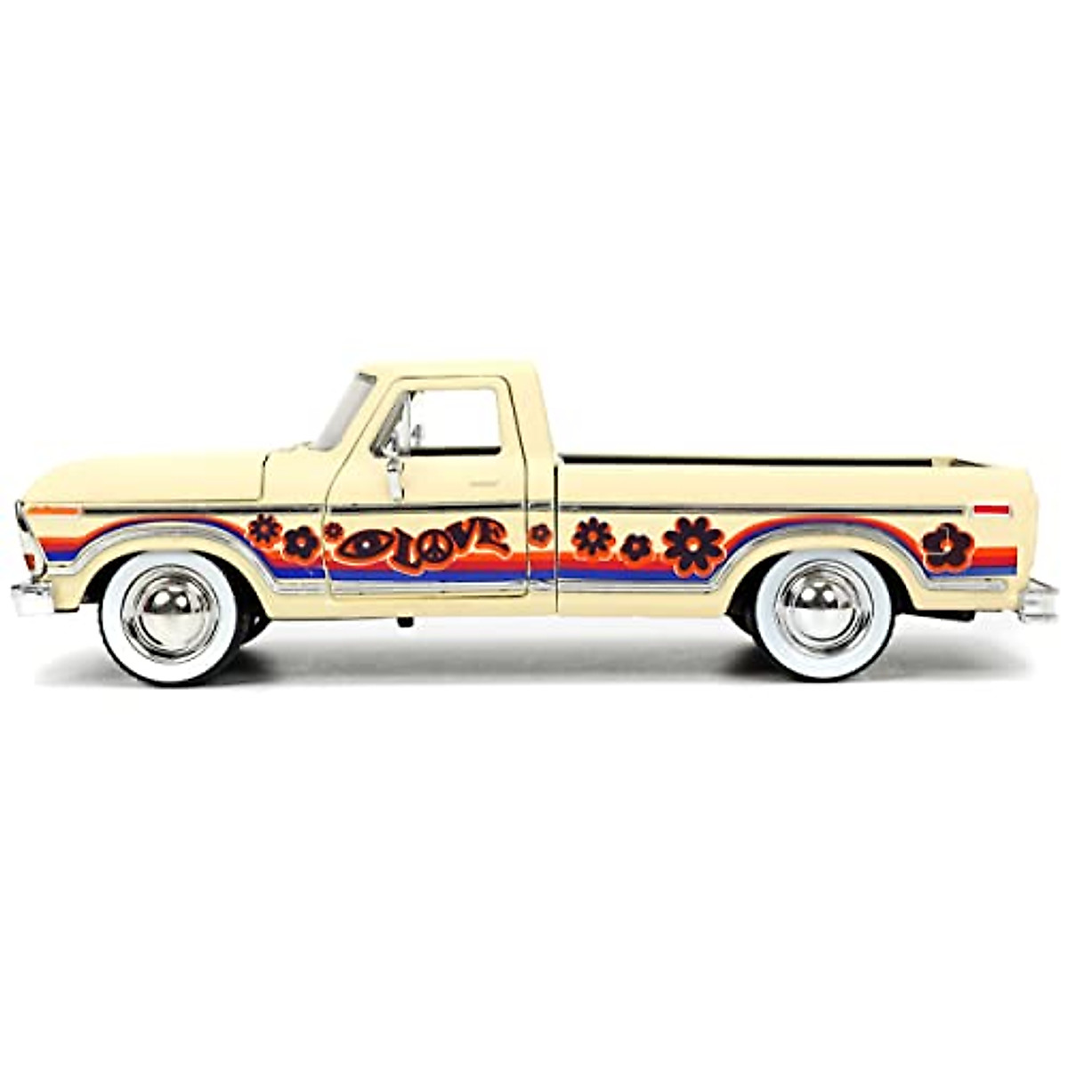 New Jada Compatible with 1979 Ford F-150 Pickup Truck Cream I Love 70's 1/24 Diecast Model Car by Jada 31609