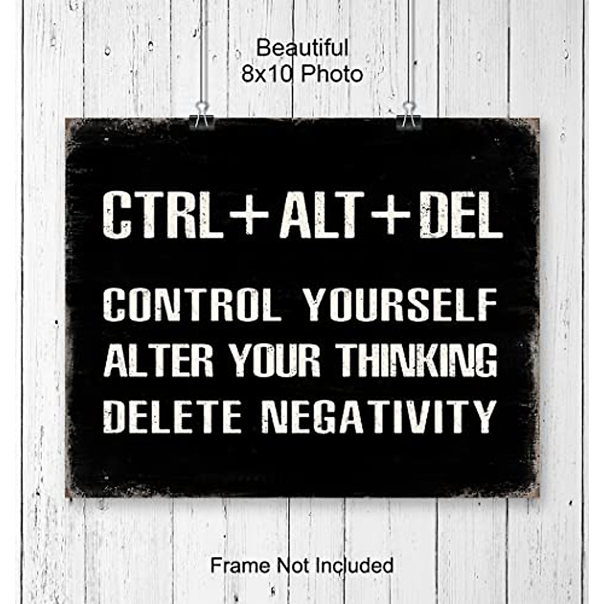 Inspirational Motivational Wall Art & Decor - Entrepreneur Positive Quotes Poster Prints 8x10 - Home Office - Classroom Decor - Success Sayings - Encouragement Gifts for Men, Women - Encouraging Motto