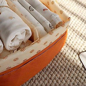 MOMIGO Baby Diaper Caddy Organizer - Portable Nursery Storage Basket for Diapers and Baby Wipes, Diaper Stacker Car Organizer, newborn nursery Gift