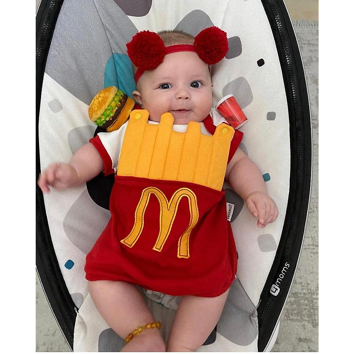 My Cotton Baby Mc Donald's Cotton Baby Salopette, Jumpsuit With Tshirt For Newborns & Infants - 2 Pack Cotton Baby Romper For Unisex, Multicolor, 9-12 Months