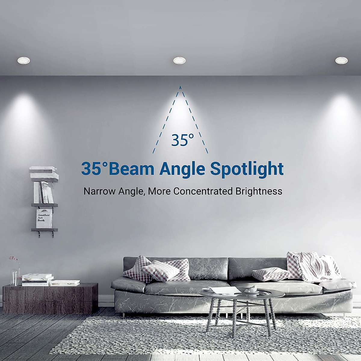 DEWENWILS 10-Pack GU10 Bulb Dimmable, LED Bulb Replacement for Track Lighting, Two Prong Bulb with Glass Cove for Range Hood, 50W Equivalent, 500LM, UL Listed (5000K Daylight White - 35°Beam Angle)