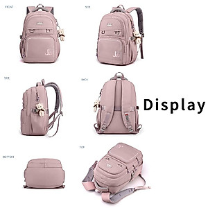 AONUOWE Kawaii Aesthetic School Bag Large Capacity Cute Back to School Backpack for Boys and Girls in 5 Colors (Black)