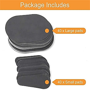 Set 80pcs Hair Removal Exfoliating Pads Smooth Legs Skin Arm Face Hair Remover Away