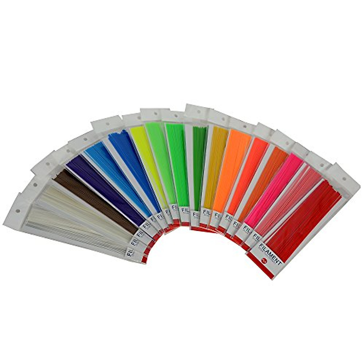 LEE FUNG 3D Pen Filament Refills Set of 12 Colors 1.75mm PLA Straight 3D Printing Filament Stick Dimensional Accuracy +/- 0.05 mm for 3D Printer Pen
