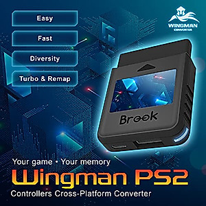 Brook Wingman PS2 Converter - Wireless Version of PS4/3 to PS2/1, Retro Consoles Converter on PS2/ PS1/PS Classic Consoles, for PS Retro Consoles