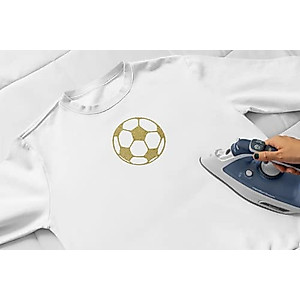 Soccer Ball Iron On Vinyl Decal, Tshirt Hoodie Decal, Heat Transfer, Sport Ball, Soccer Team Iron On Patch, Pick Size Color, Iron On Almost Anything in 5 Min (red)