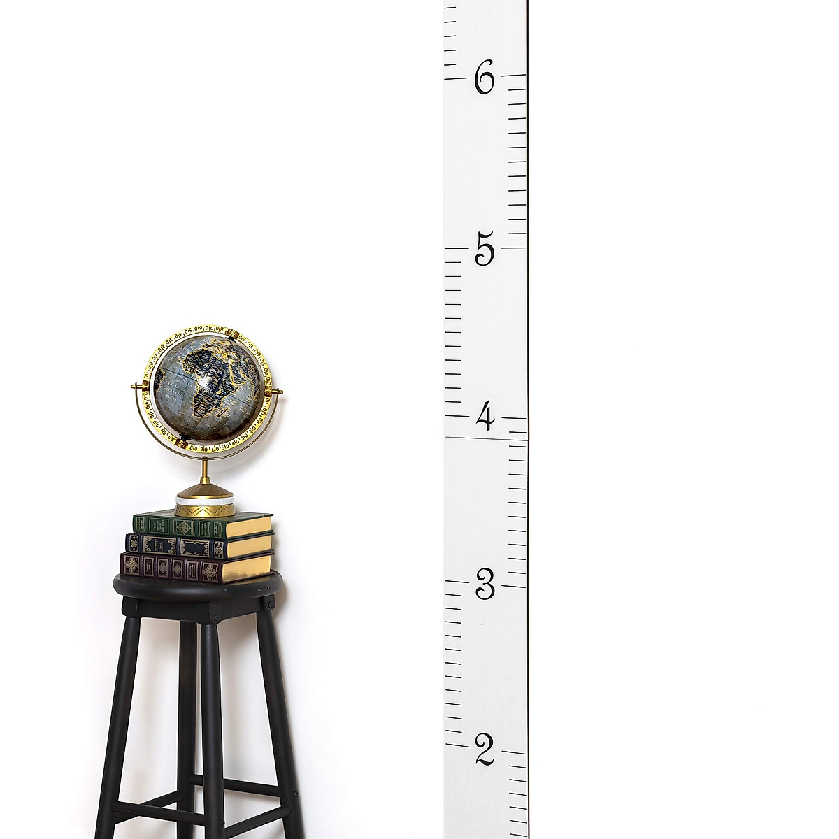 HEADWATERS STUDIO Wooden Ruler Growth Chart for Kids, Boys and Girls - Height Chart & Height Measurement for Wall - Kids Nursery Wall Decor and Room Hanging Wall Decor - Original - White