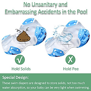 wegreeco Baby & Toddler Snap One Size Adjustable Reusable Baby Swim Diaper (Sea-Elves, Large, 3 Pack)