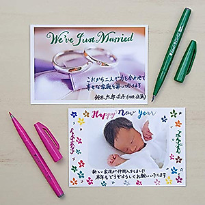 Pentel XSES15C-18ST Brush Touch Sign Pen, Set of 18 Colors