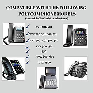 NeuPo 48 Volt Power Supply | Power Adapter Compatible with Select VOIP VVX Polycom and Cisco Phone Models | CP-7941, 7942, 7945, 7960, 7960G, 7962, 7965, 7970G | CP-PWR-Cube-3 Replacement