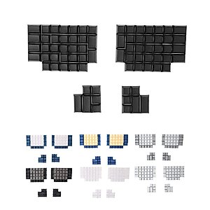 Kingjinglo Pbt Keycaps DSA Blank Keycaps for Ergodox Mechanical Gaming Keyboard DSA Profile Rainbow keycaps