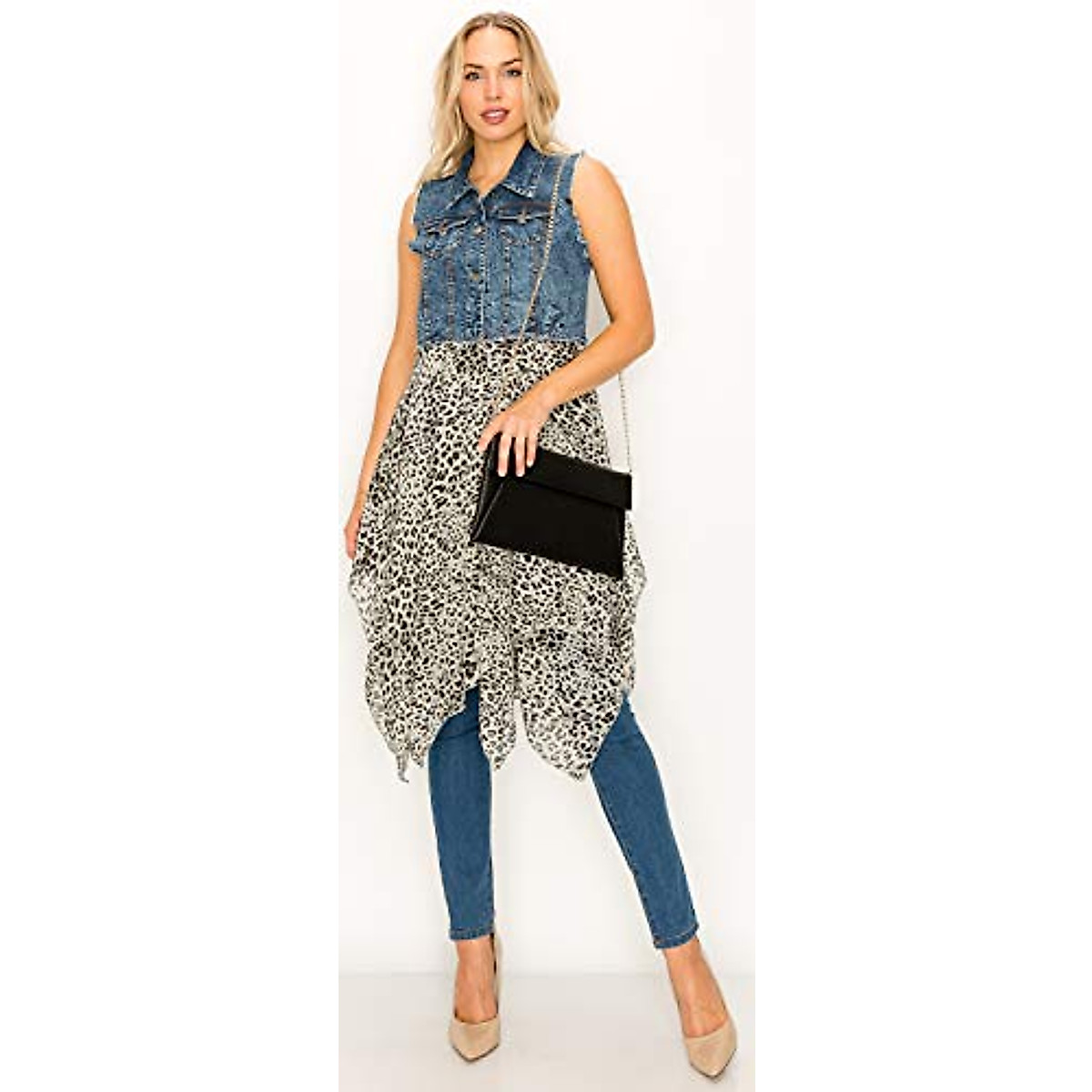 bys2mr Women's Clutch Purse Bags - Flat Envelope Python PU Leather Crossbody Evening Party Wedding Handbag with Chain Strap Black