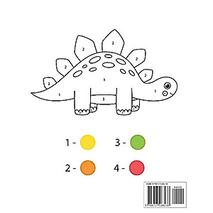 Paint By Numbers Dinosaurs for Kids - Paint By Number Coloring Book for Kids Ages 4-8