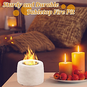 6 Pieces Tabletop Fire Pit Kit, Indoor Fire Pit Portable Smores Maker Table Top Fire Pit Bowl Tabletop Fire Bowls and 5 Pcs Marshmallow Roasting Sticks for Home Outdoor Indoor Patio Balcony Decor