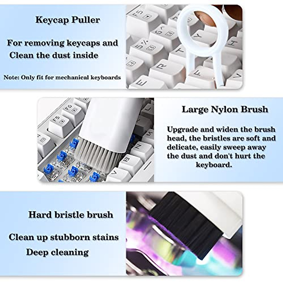 Revolutionary 6-in-1 Cleaner Kit for Airpods 1/2/3/ Pro Headphones Earbuds and Case & Keyboard, Deep Cleaning Tools with Brush for iPhone, Keyboard, Wireless Bluetooth Earphones,Laptop and Camera