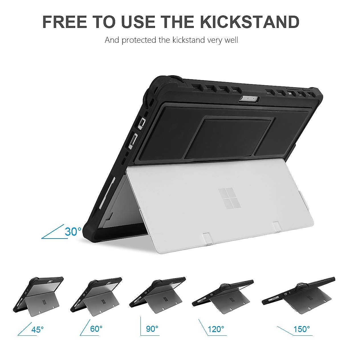 Youtec for Microsoft Surface Pro 7 Plus/Pro 7/Pro 6/Pro 5/Pro 4 Case, Surface Pro Protective Cover with Pen Holder+Hand Strap+Shoulder Strap Compatible with Type Cover for Surface Pro 7 Plus/7/6/5/4