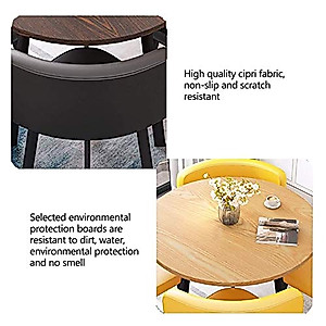 IWQHQXR Office Conference Table, Minimalist Table and Chair Set Home Modern Design Kitchen Round Dining Table Metal Legs Nordic Minimalist Cafe Display (Color : Black) (Color : White+Green)