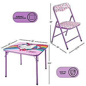Jojo Nickelodeon Siwa 3Piece Table Set with 2 Folding Chairs & 1 Table, Ages 3+