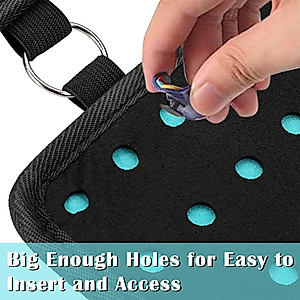 JUXYES Shoe Charms Organizer Wall Hanging Collection Holder, 6 Loose-leaf Board Pieces Croc Shoe Charms Display Hanging Decoration Croc Charms Collection Storage Organizer