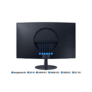 SAMSUNG 27-Inch S39C Series FHD Curved Gaming Monitor, 75Hz, AMD FreeSync, Game Mode, Advanced Eye Comfort, Frameless Display, Built in Speakers, Slim Metal Stand, LS27C392EANXGO, 2023, Black
