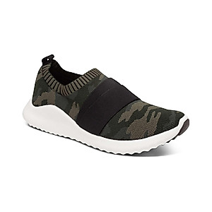 Aetrex Women's Allie Arch Support Sneakers - Plantar Fasciitis Orthopedic Sneakers Camo