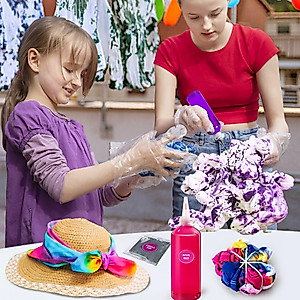 PATIFEED Tie Dye Kit - Tie Dye Kits for Kids with 4Oz Bottles 26 Vibrant Colours, Permanent Non-Toxic Tye Dye Kit for Large Groups, Tie Dye Party Supplies(Dye up to 45 Project)