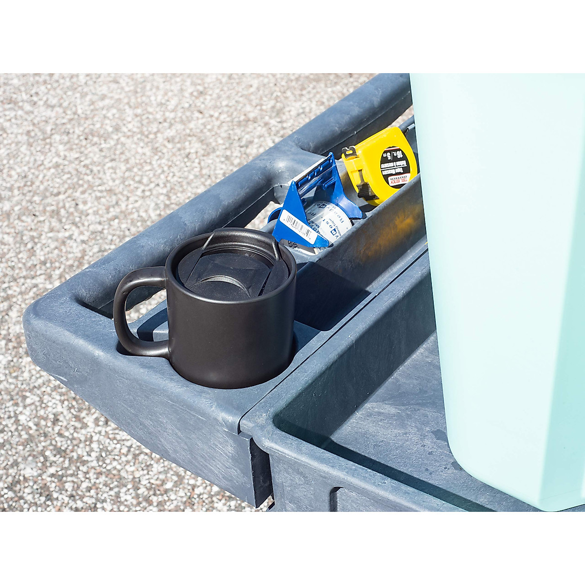 550lb Capacity Heavy Duty Plastic Utility Cart 46" L x 25-5/8" W with Handle 2 Shelves Pake Handling Tools