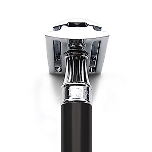Edwin Jagger DE86 Classic Double Edge Manual Eco-Friendly and Reusable Safety Razor for Men and Women for Shaving Cream or Soap Fits All DE Razor Blades (Imitation Ebony)
