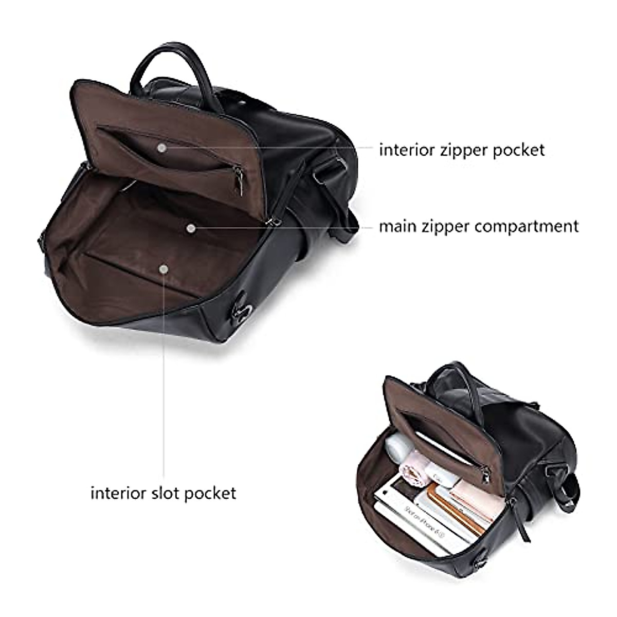 BROMEN Womens Backpack Purse Fashion Leather Backpack Purse for Women Travel Shoulder Bags