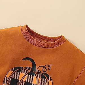 Baby Halloween Outfit Toddler Pumpkin Sweatshirt Oversized Waffle Knit Sweater Bodysuit Pullover Baby Witch Sweatshirt Romper
