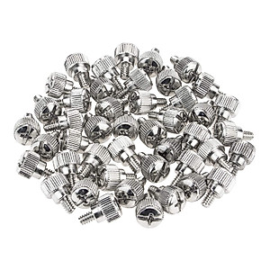 Favordrory 6#-32x5 Computer Case Thumb Screws, Silver, 50 Pieces