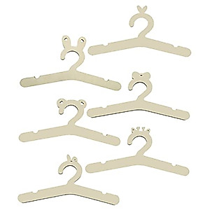 Cabilock 18 Pcs Small Wooden Hanger Mini Clothes Rack Hangers for Clothes Bulk Toys Baby Hanger Wardrobe Hangers Miniature Clothes Hangers Child Clothes Household Mini Toys