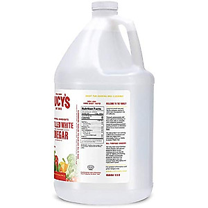 Lucy's Family Owned - Natural Distilled White Vinegar, 1 Gallon (128 oz) - 5% Acidity (White Vinegar, 1 Gallon (128 fl oz.))