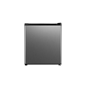 Impecca Compact Refrigerator Reversible Door Classic Refrigerator, Single Door All-Refrigerator Mini Fridge, 1.7 Cubic Feet, Stainless