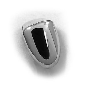 14K White Gold Plated Single Bottom Tooth Grill Cap