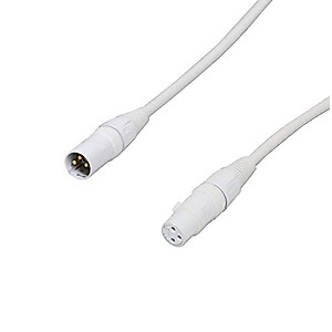 Audio2000'S E80125P2 Two-Pack 25-Feet XLR Female to XLR Male White-Color Balanced Audio/Recording/Microphone Cables