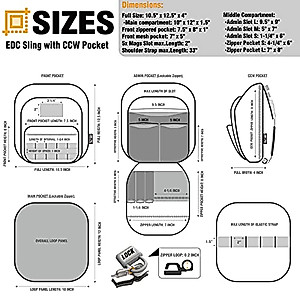 DBTAC Tactical Bag Shoulder Chest Pack with Sling for Concealed Carry of Handgun (Black Camo)