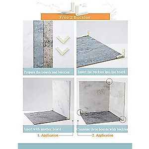 2-Sided 2 PCS Photo Backdrop Boards, Flat Lay Food Photography Background, Durable Waterproof Product Photography, 24x24 Inch, BEIYANG