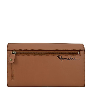 Anuschka Hand-Painted Women’s Genuine Leather Two Fold RFID Wallet - Enchanted Garden