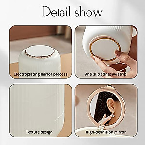 OHFOUL Jewelry Holder Organizer,Jewelry Box,Jewelry Tray,Jewelry Boxes for Men Women,4 Layer Rotating Storage Case with Lid for Rings,Accessory Bracelets Holder Gifts for Girls Womens - white