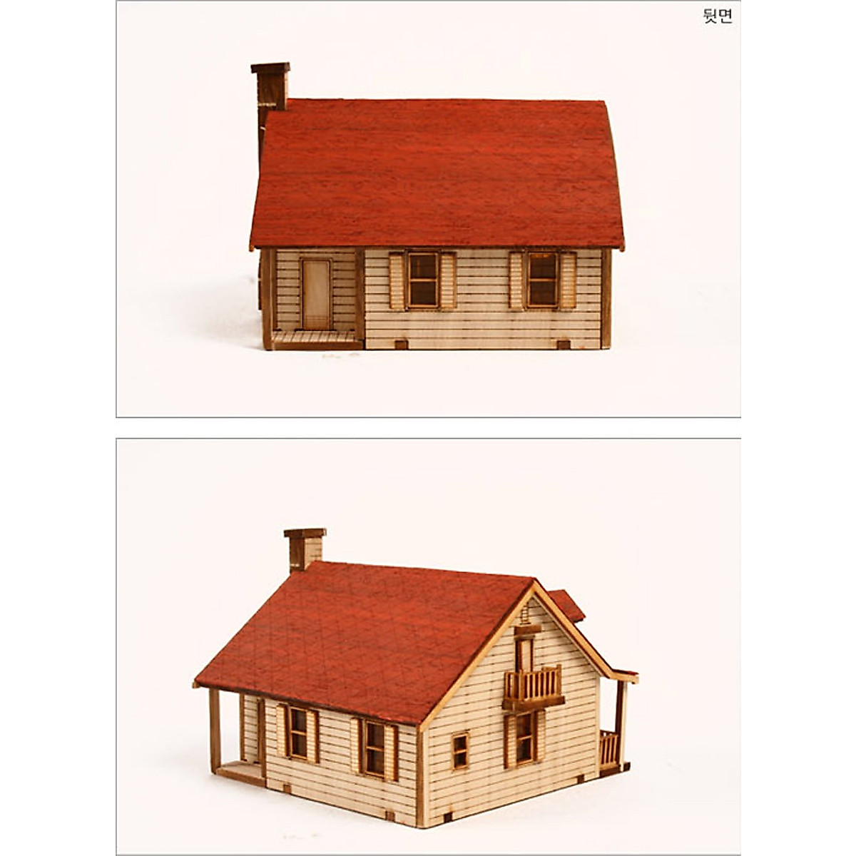DESKTOP Wooden Model Kit Western House 2 by Young Modeler