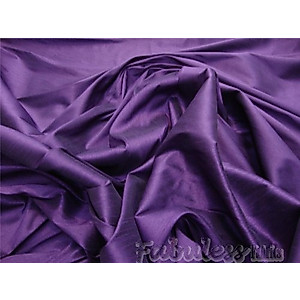 Plum Shantung Dupioni Faux Silk Fabric Per Yard