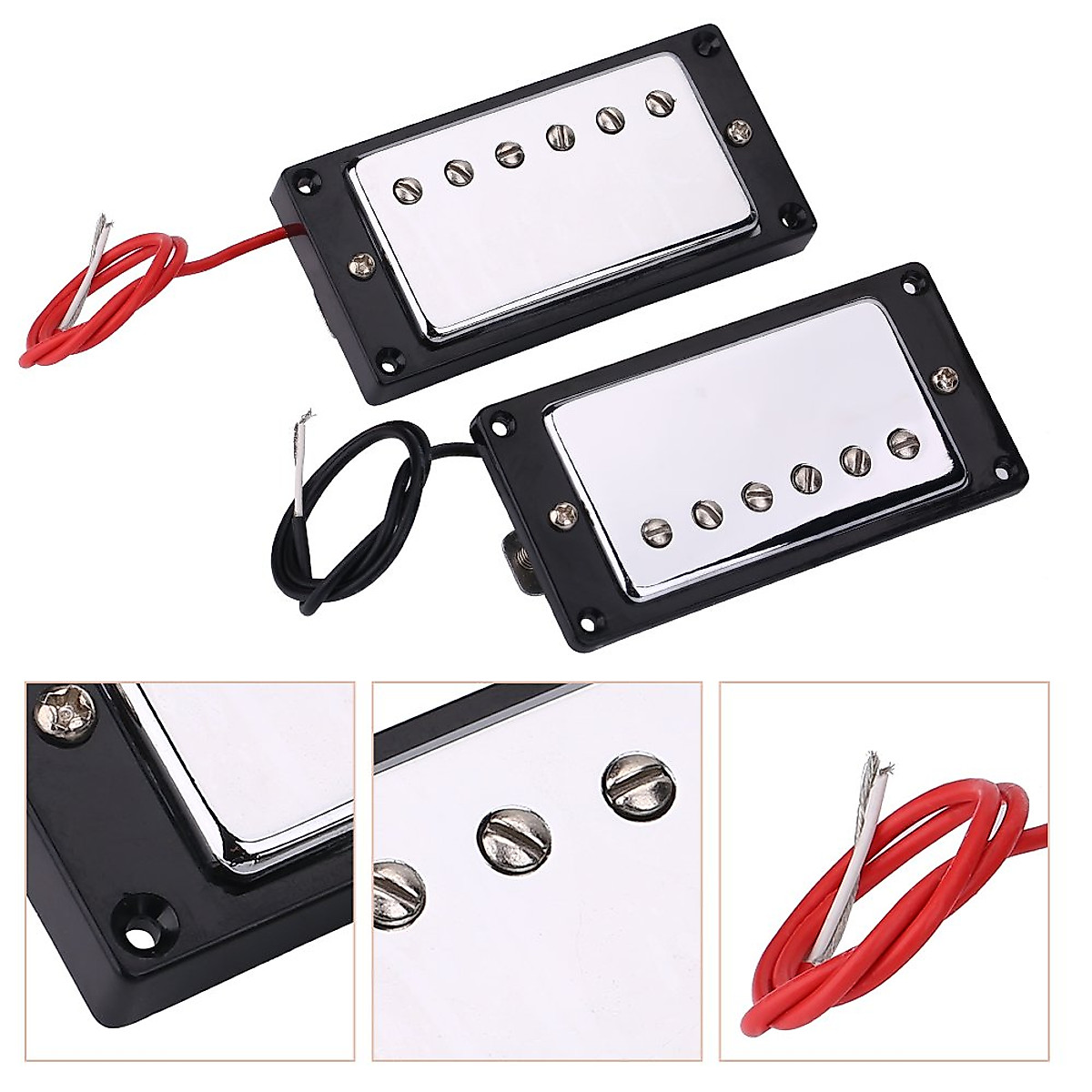 Bridge & Neck Pickup, Humbucker Coil Pickups for Electric Guitar