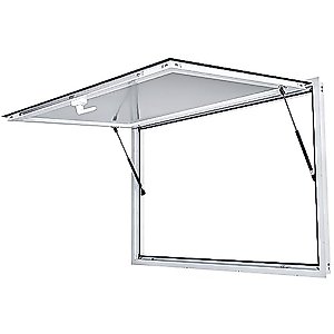 VEVOR Concession Window 64 x 40 Inch, Concession Stand Serving Window Door with Double-Point Fork Lock, Concession Awning Door Up to 85 Degrees for Food Trucks, Glass Not Included