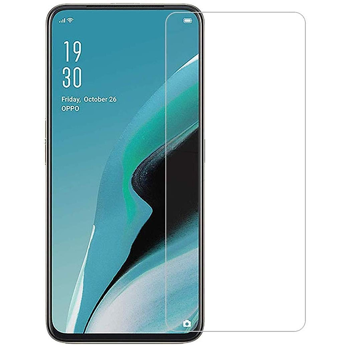 [2 Packs] Tempered Glass Screen Protector for Oppo Reno2 Z, HD Clear Screen Guard for Oppo Reno2 Z